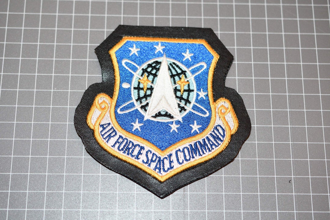 USAF Air Force Space Command Patch Embroidered on Leather hook & Loop ...