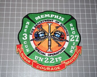Memphis Fire Patch - Etsy