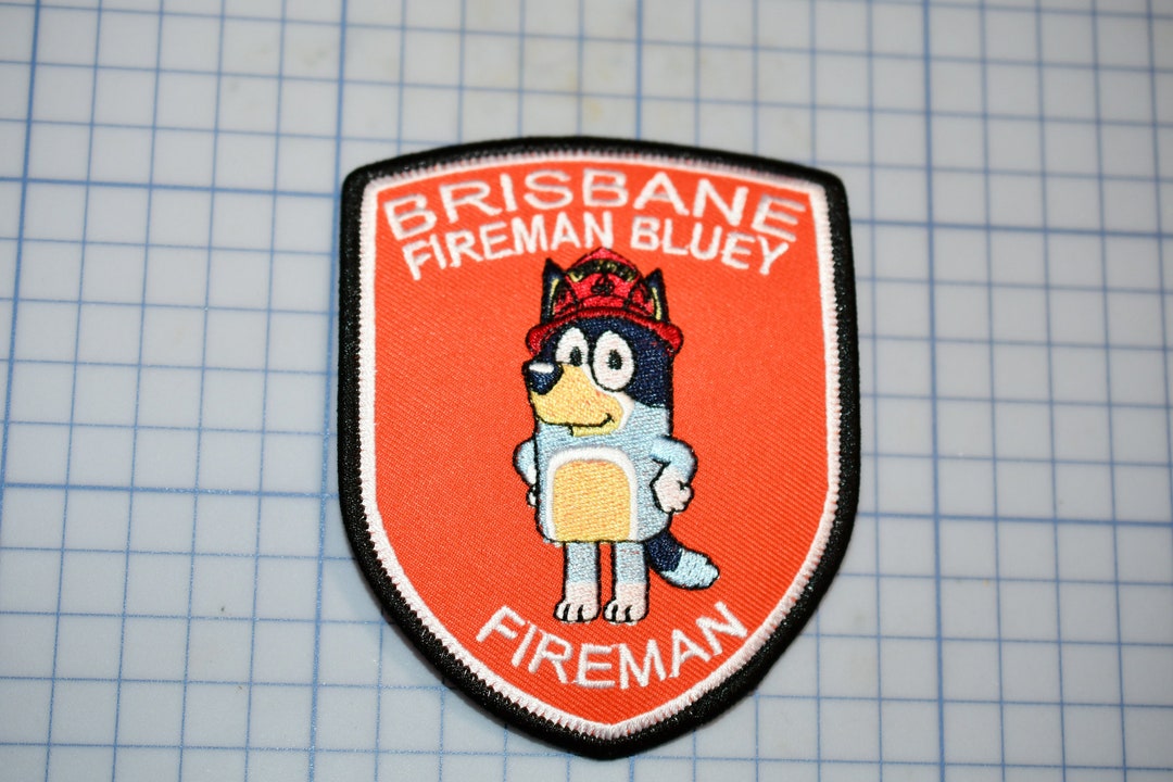Brisbane Fireman Bluey Patch (B28-382) - Etsy