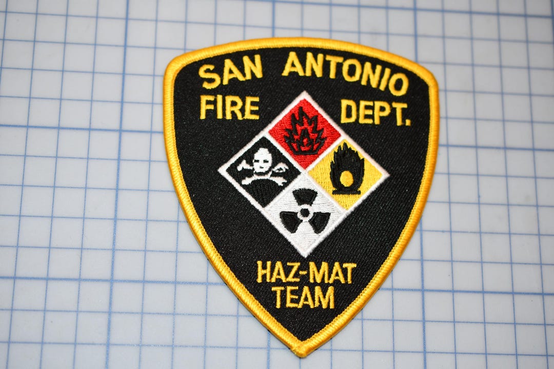 San Antonio Texas Fire Department Haz-mat Team Patch U.S Fire Patches ...