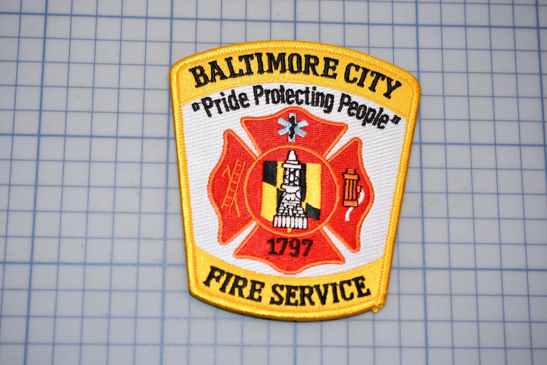 Baltmore City Maryland Fire Department Collectable Patch (S07-2) - Etsy