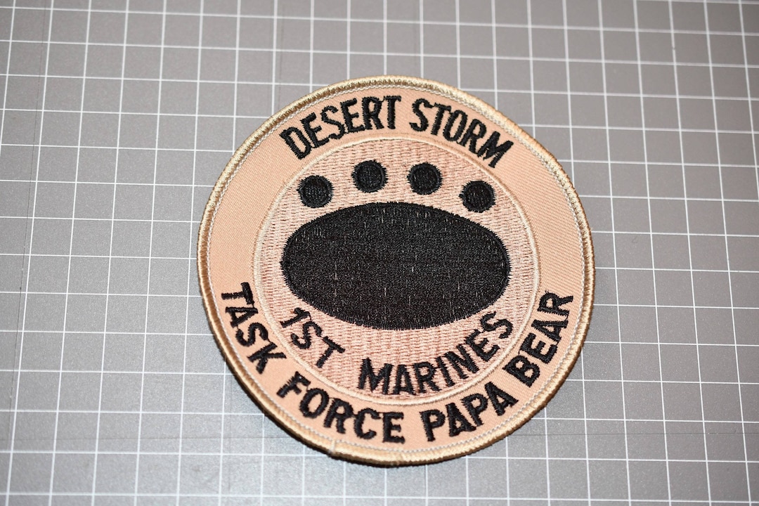 USMC 1st Marines Desert Storm Task Force Papa Bear Patch (B10A-123) - Etsy