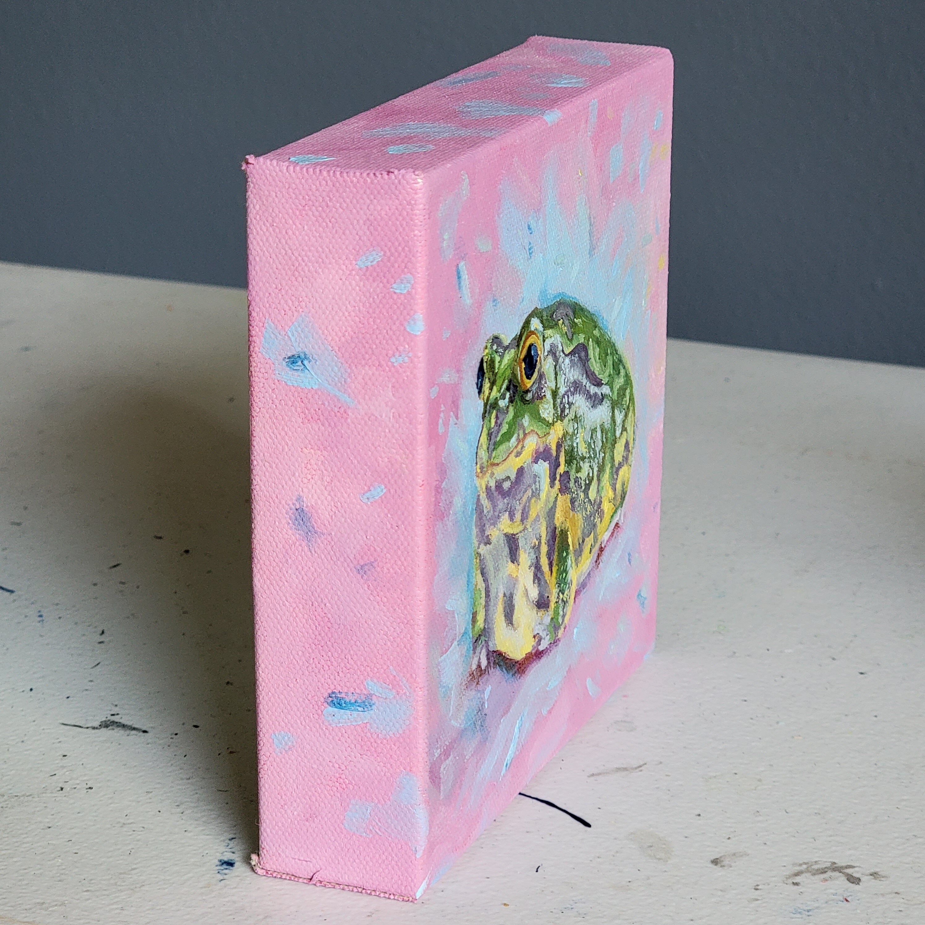 Frog Painting Amphibian Frog Art Pacman Frog Painting - Etsy