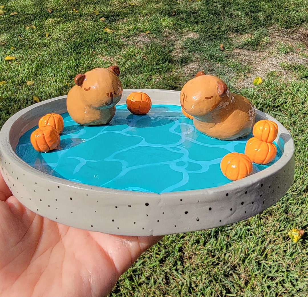 Capybaras and Pumpkins Dish , Jewelry Dish - Etsy