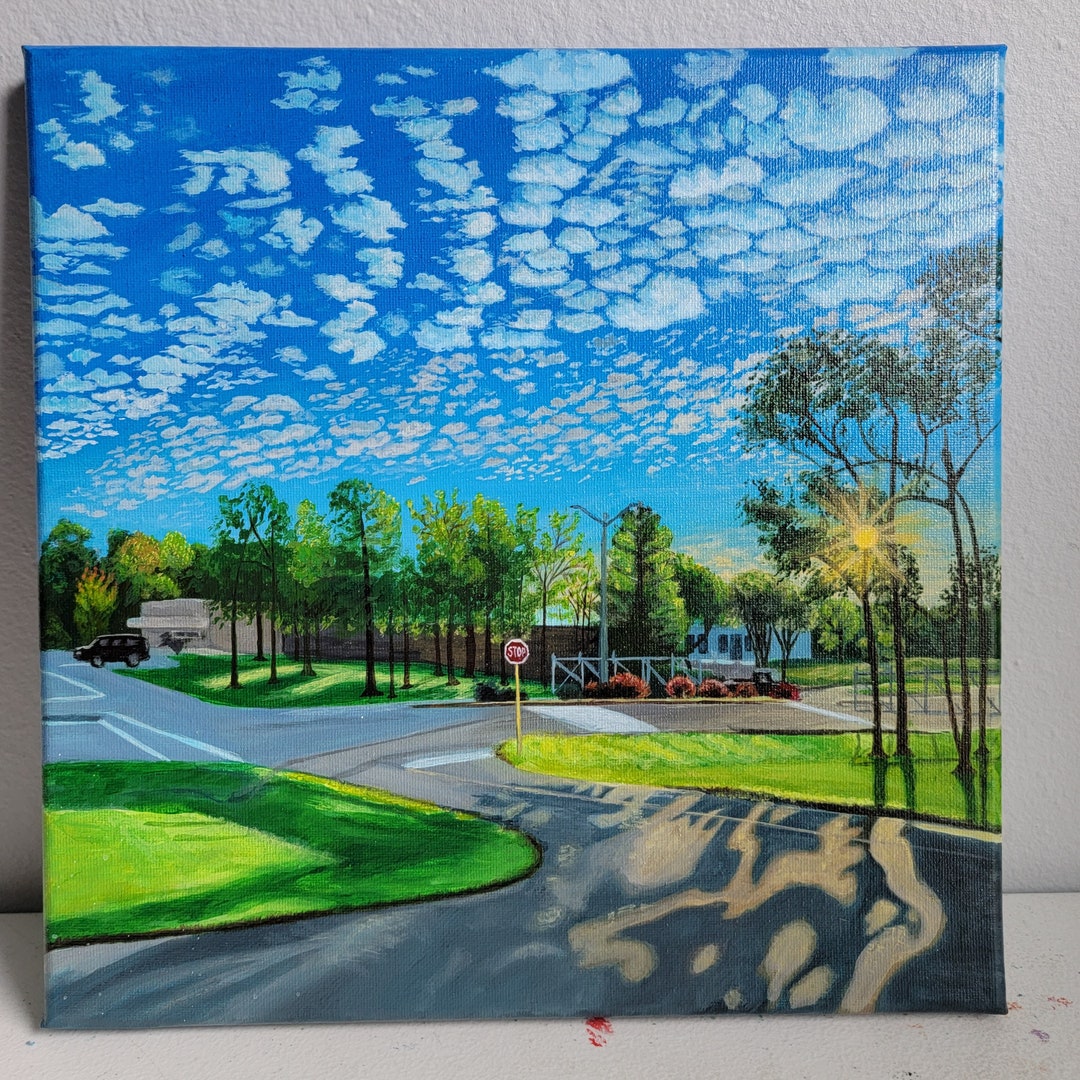 Clouds Painting, Cloudy Day Painting, Nature Painting, Sky Painting ...