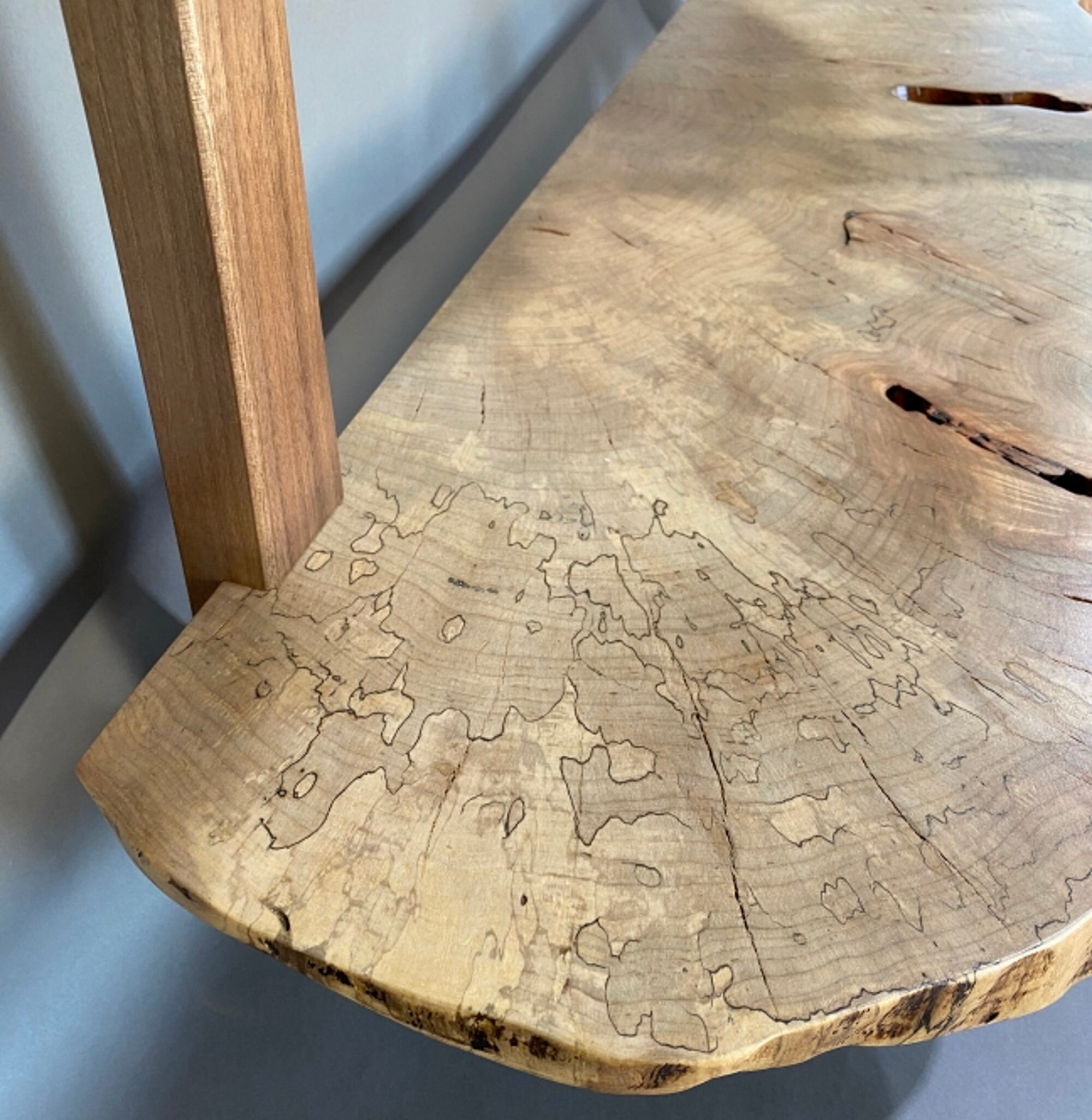Live Edge Wood Hallway Entry Table | Entryway Table for Keys - Etsy