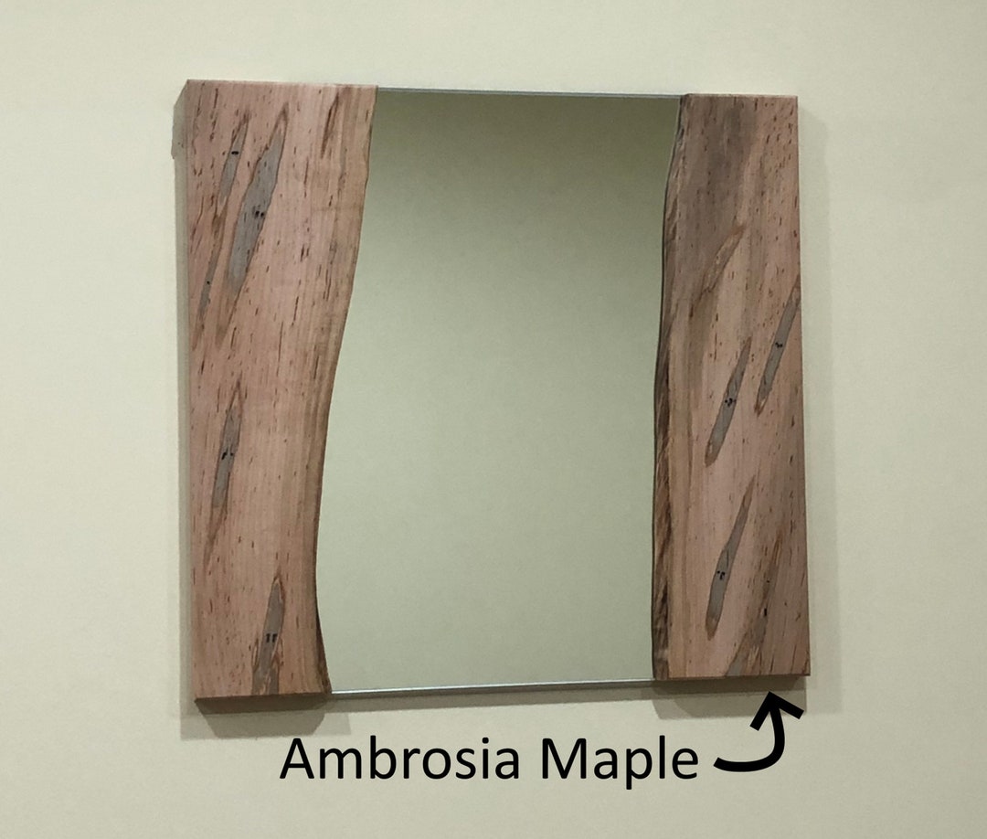 Live Edge River Mirror 21 X 22 - Etsy