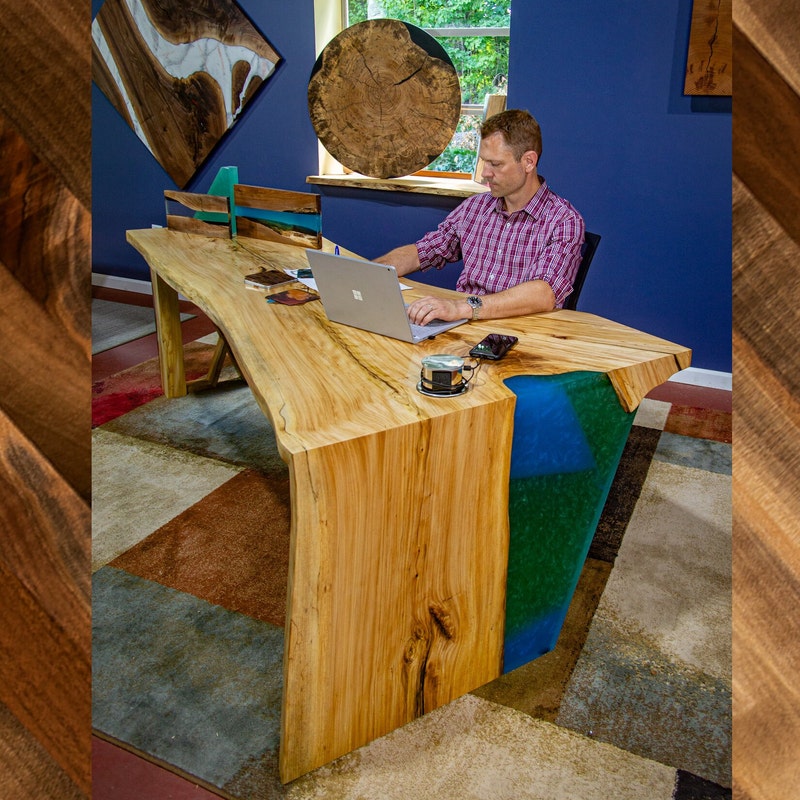 Waterfall Desk - Etsy