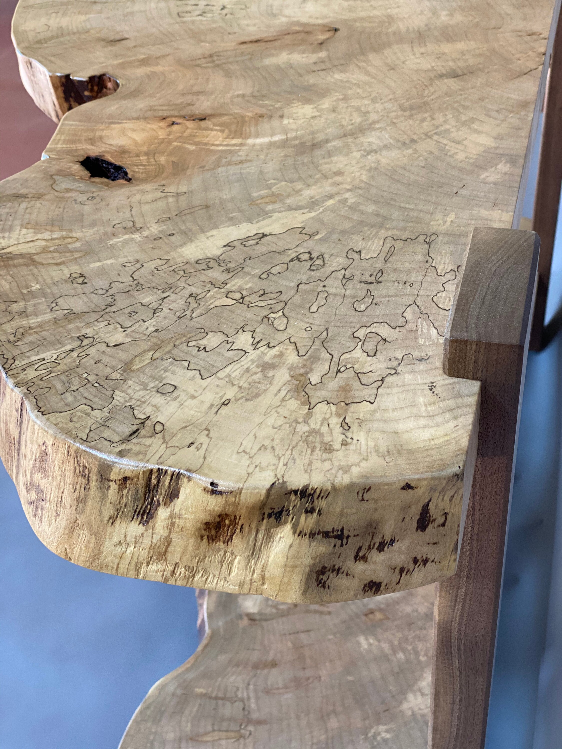 Live Edge Wood Hallway Entry Table | Entryway Table for Keys - Etsy