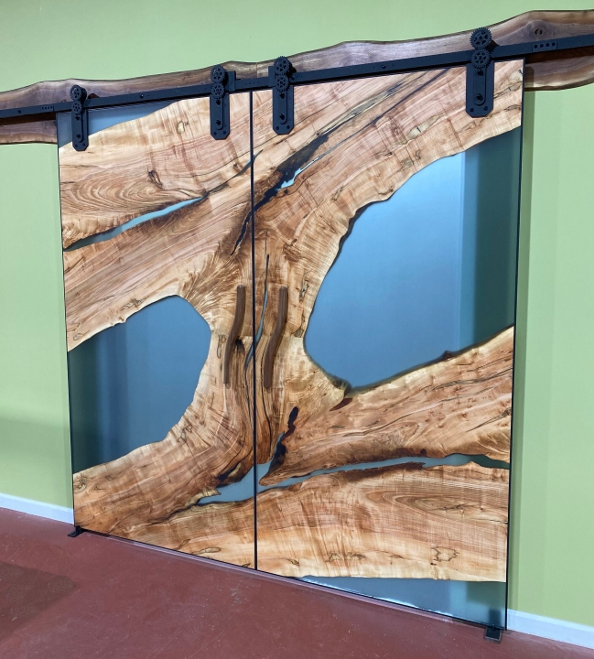 Live Edge Epoxy Barn Door - Etsy