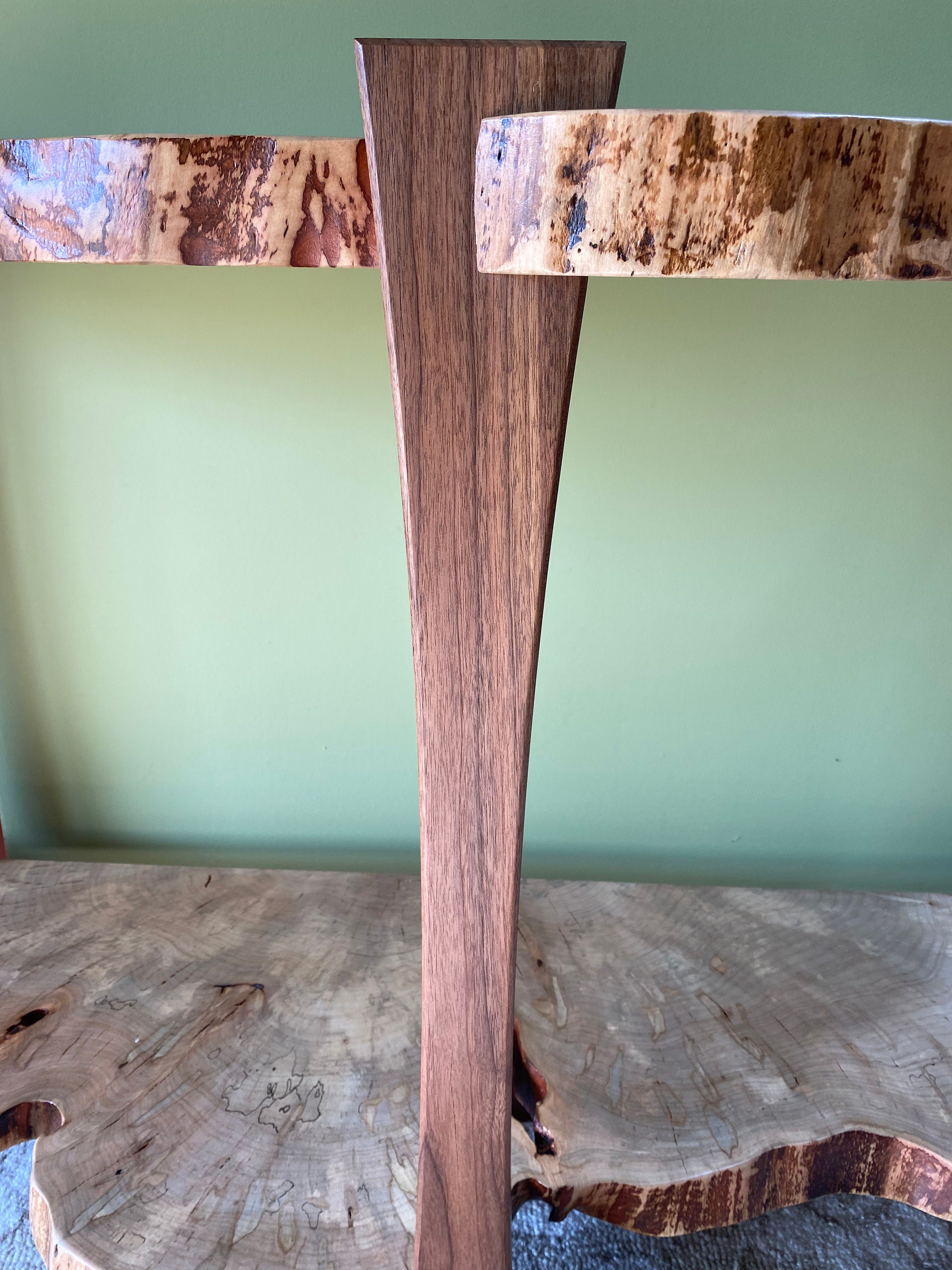 Live Edge Wood Hallway Entry Table | Entryway Table for Keys - Etsy