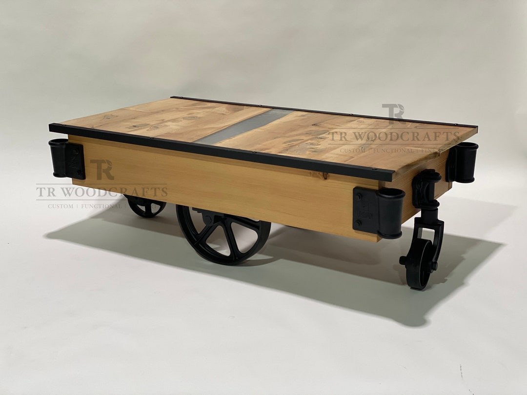 Industrial Cart Coffee Table - Etsy
