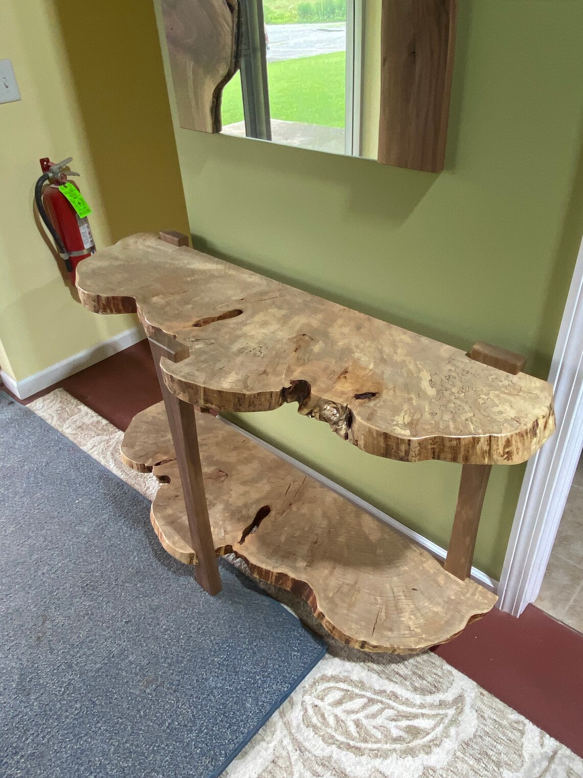 Live Edge Wood Hallway Entry Table Entryway Table for Keys - Etsy