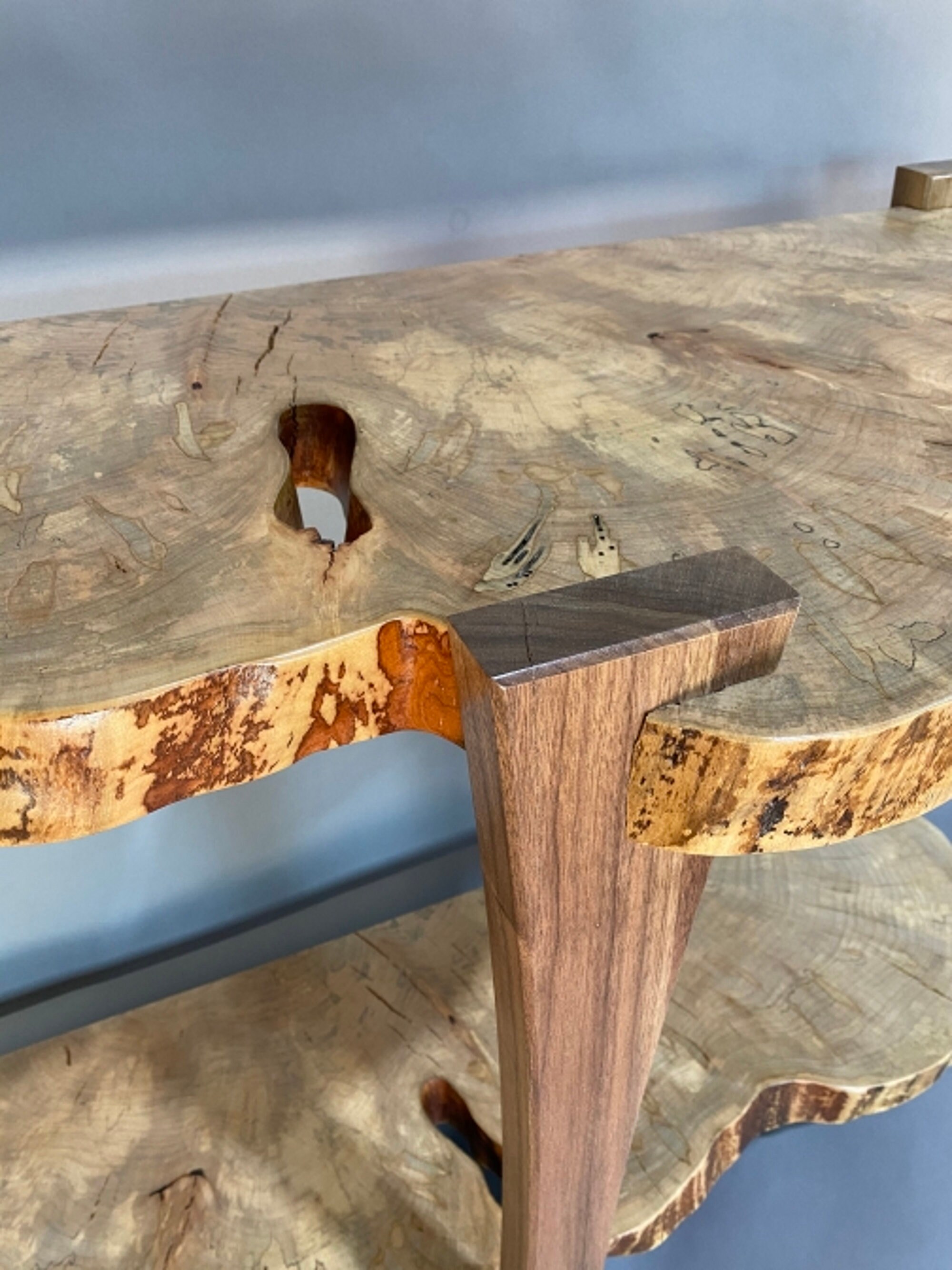 Live Edge Wood Hallway Entry Table | Entryway Table for Keys - Etsy