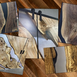 Custom Live Edge Epoxy Resin River Barn Sliding Door | Handcrafted in ...