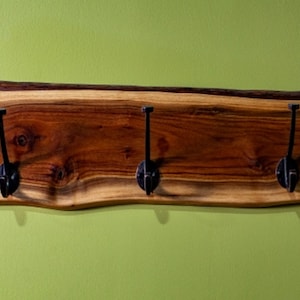 Live Edge Coat Rack for Hallway Entry Bedroom Office - Etsy