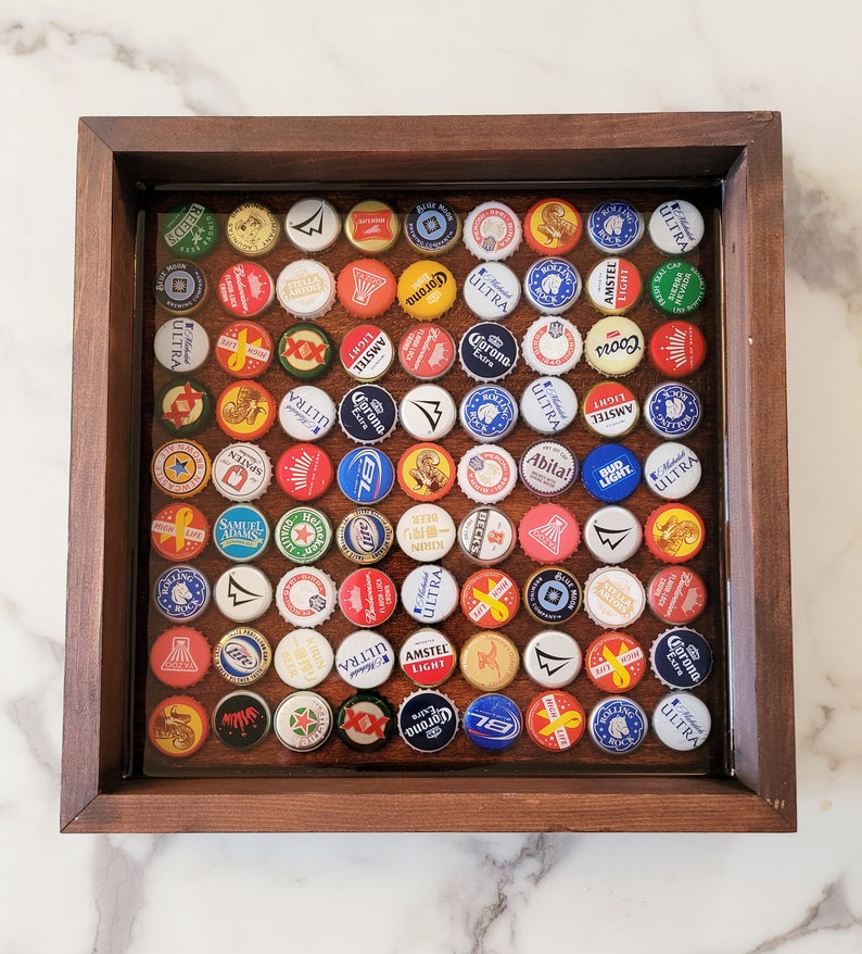 Made to Order Bottle Cap Resin Tray - 12" X 12" - Beer Bottle Cap Decor ...