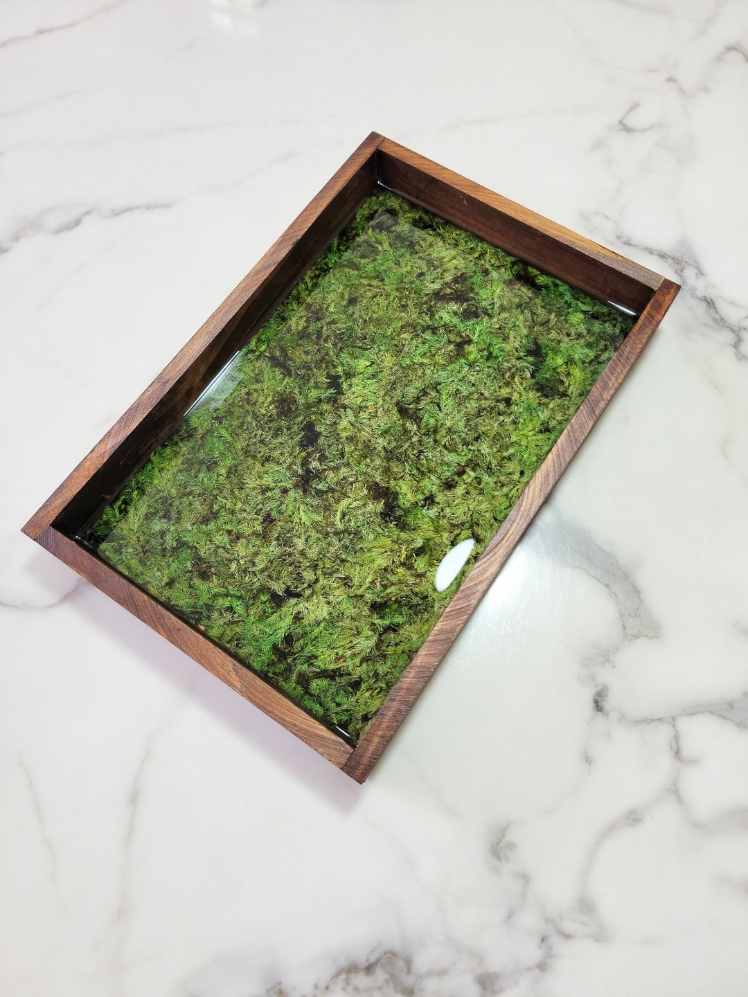 Made to Order Preserved Moss Resin Tray, Housewarming Gift, Resin Art ...