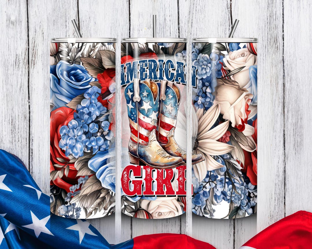 Patriotic Tumbler | 4th of July Theme Tumbler | Travel Tumbler | Keeps ...