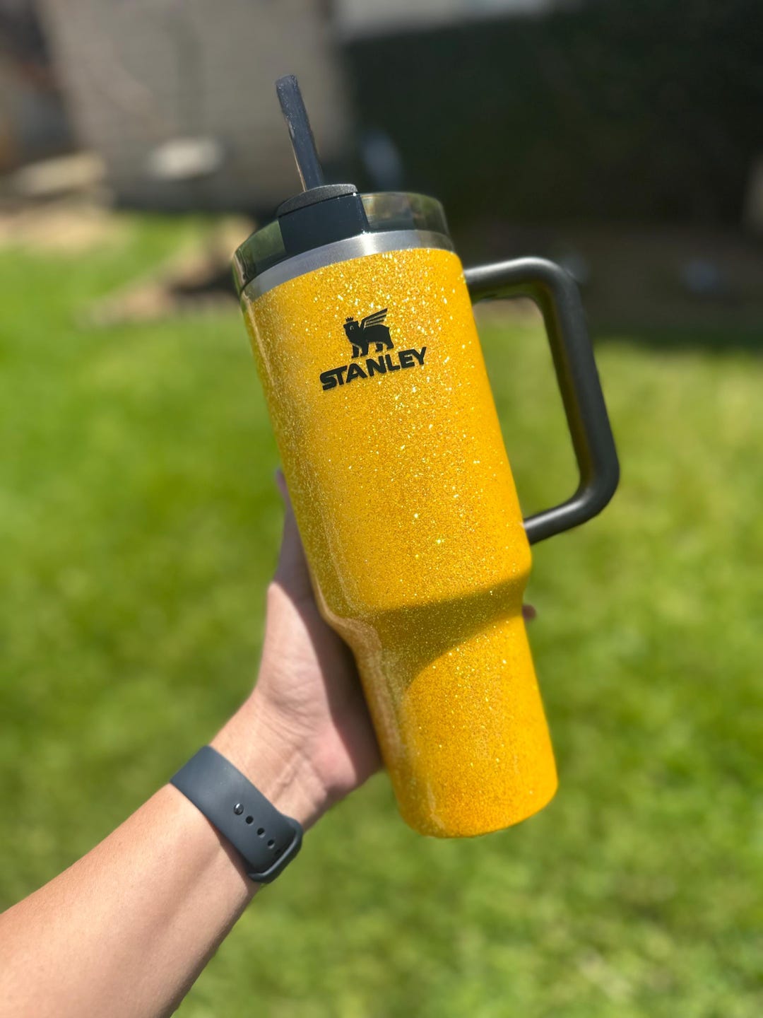 Yellow Stanley, Glittered Stanley! Add Name!!! - Etsy