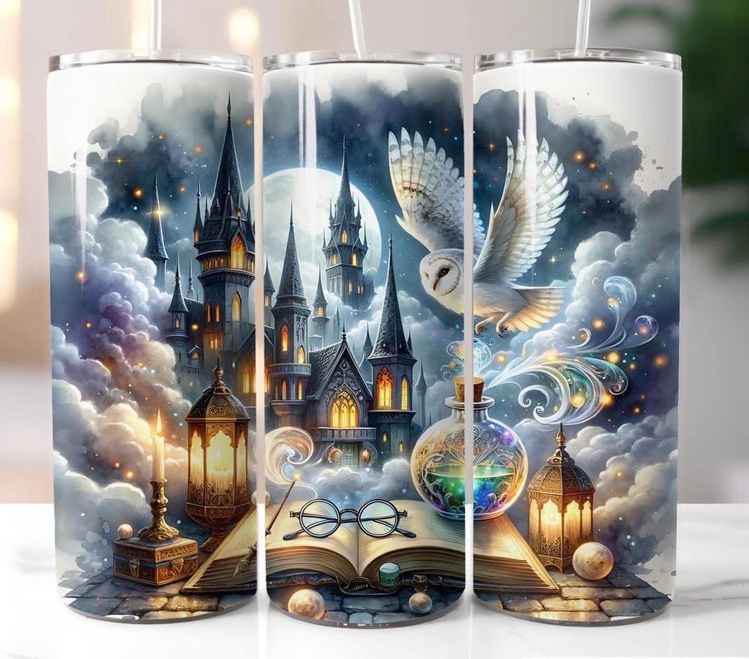 Wizards Tumbler, Magical, Fantasy, Travel Mug, Keeps Drinks Hot or Cold ...