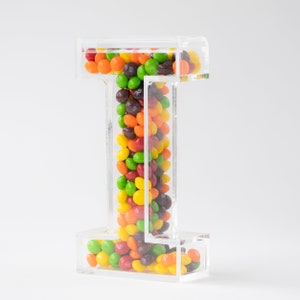 Acrylic Initial Candy Letter, Fillable Letters With You Favorite Candy ...