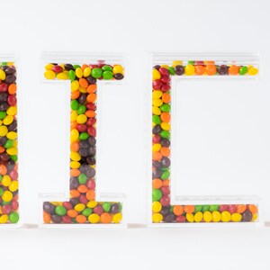 Acrylic Initial Candy Letter, Fillable Letters With You Favorite Candy ...