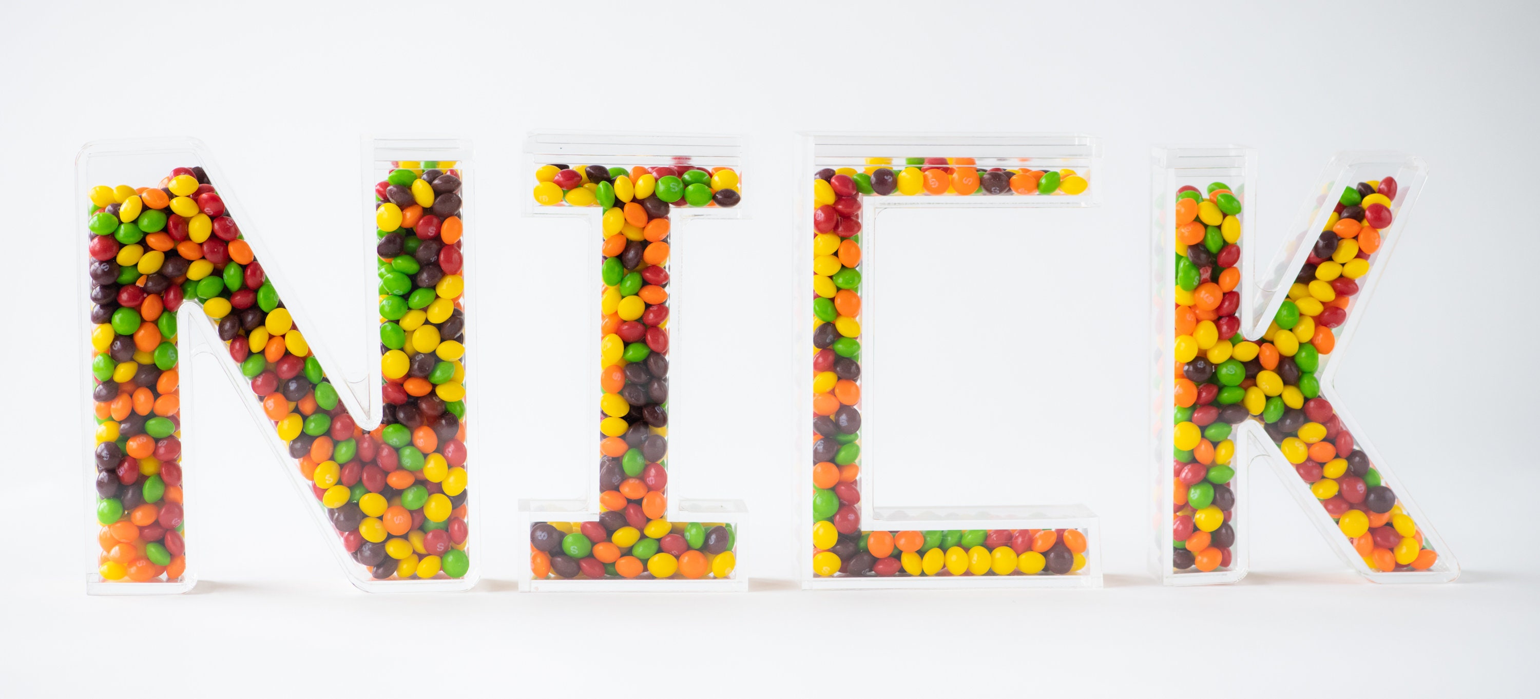 Acrylic Initial Candy Letter Fillable Letters With You - Etsy