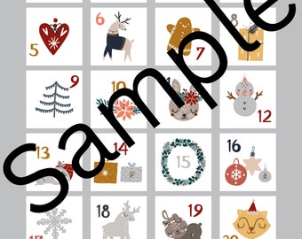 Christmas Advent Calendar Countdown - Etsy