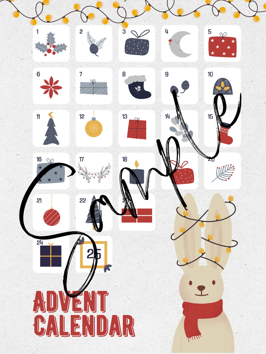 Christmas Advent Calendar Countdown - Etsy
