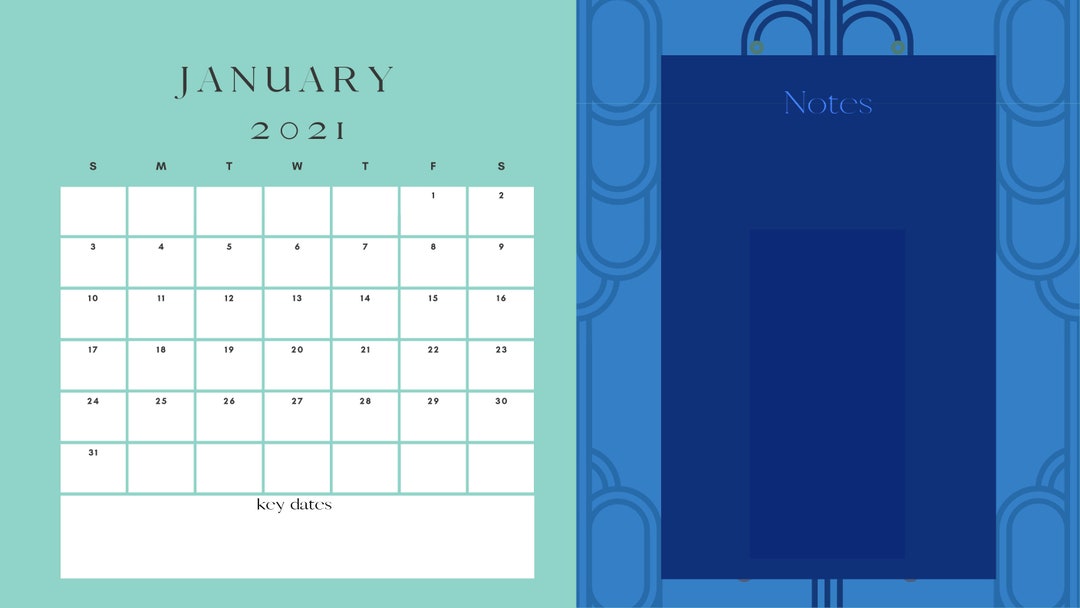 2021 Funky Calendar - Etsy