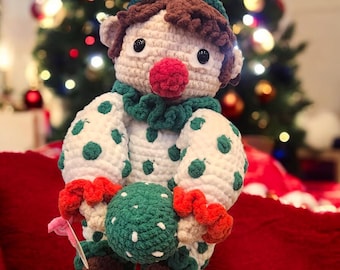 Crochet Jester Cat Plushie. Crochet Clown Kitty Cat Plush Toy. Adorable ...