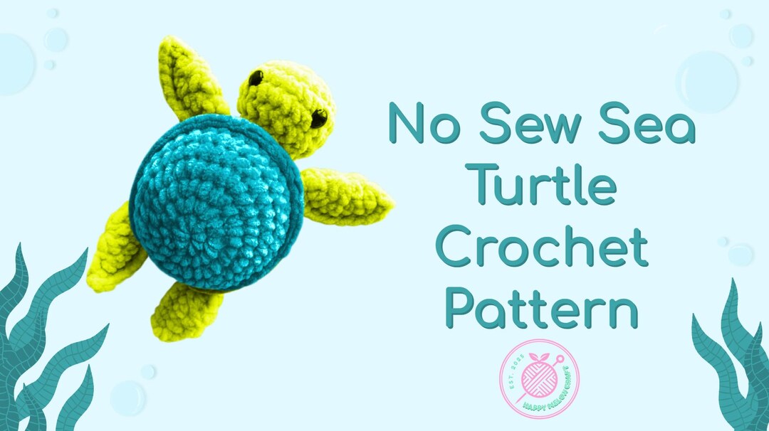 Sea Turtle Crochet Pattern – PDF Download | Beginner-friendly Amigurumi ...