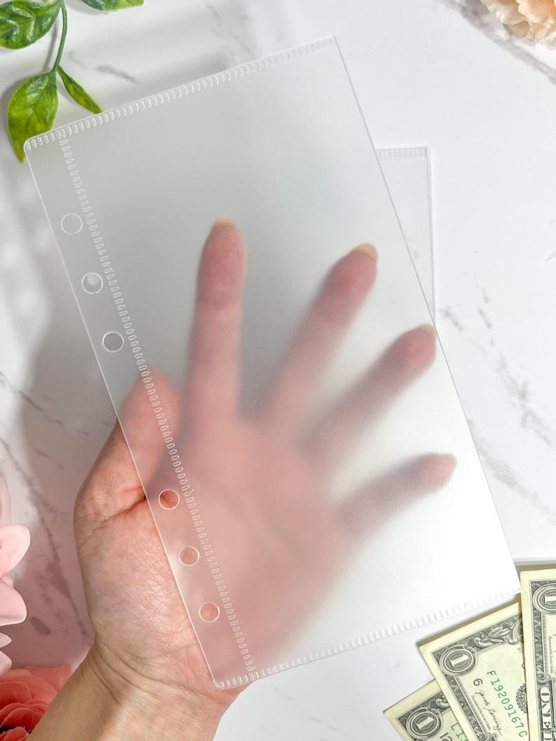 A6 Slim Cash Envelope L Semi Frosted Minimalistic Cash Envelope Zipless ...