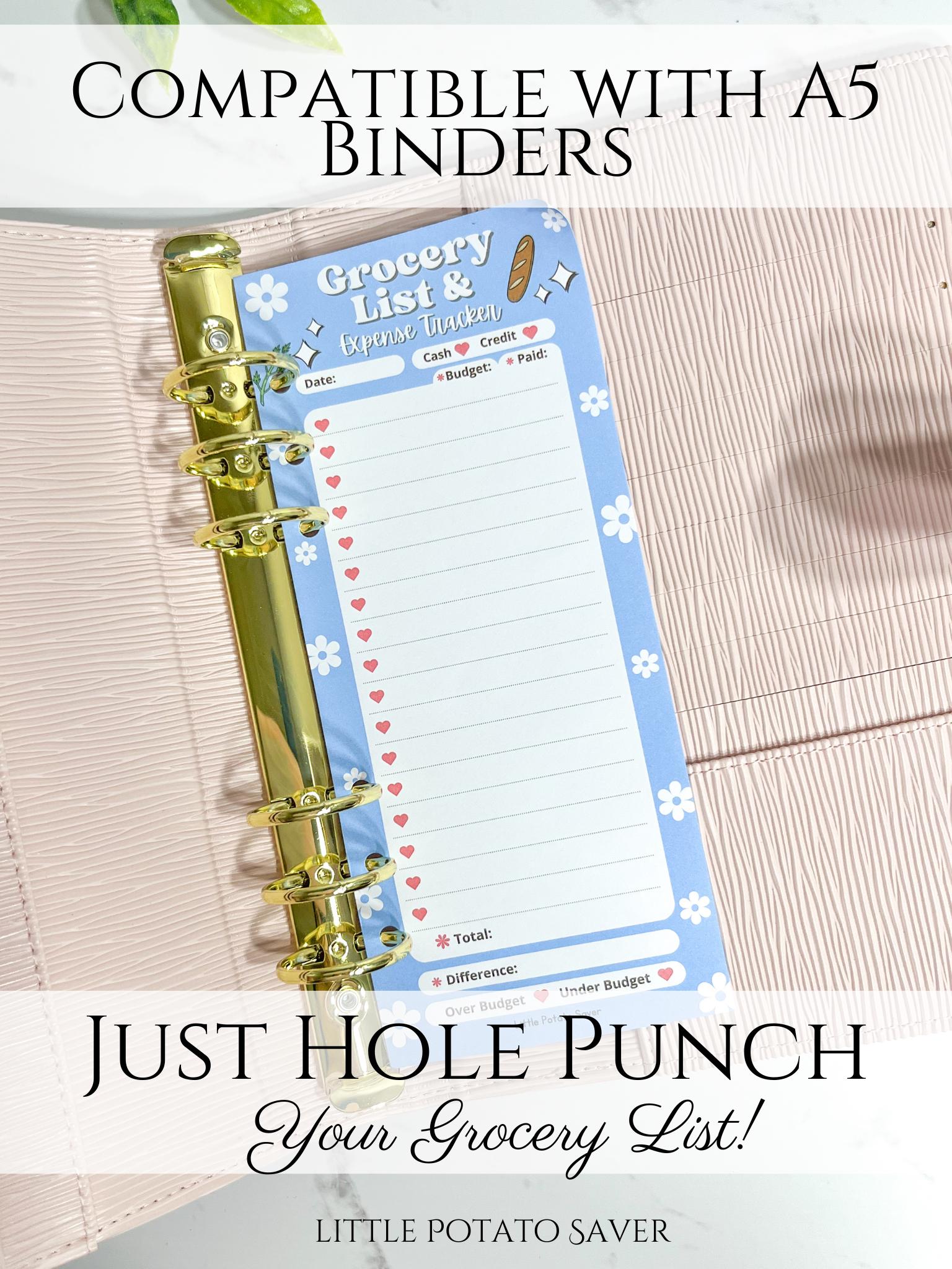 Grocery List Expense Tracker Long Notepad | 50 Sheets | Budget Sheet ...