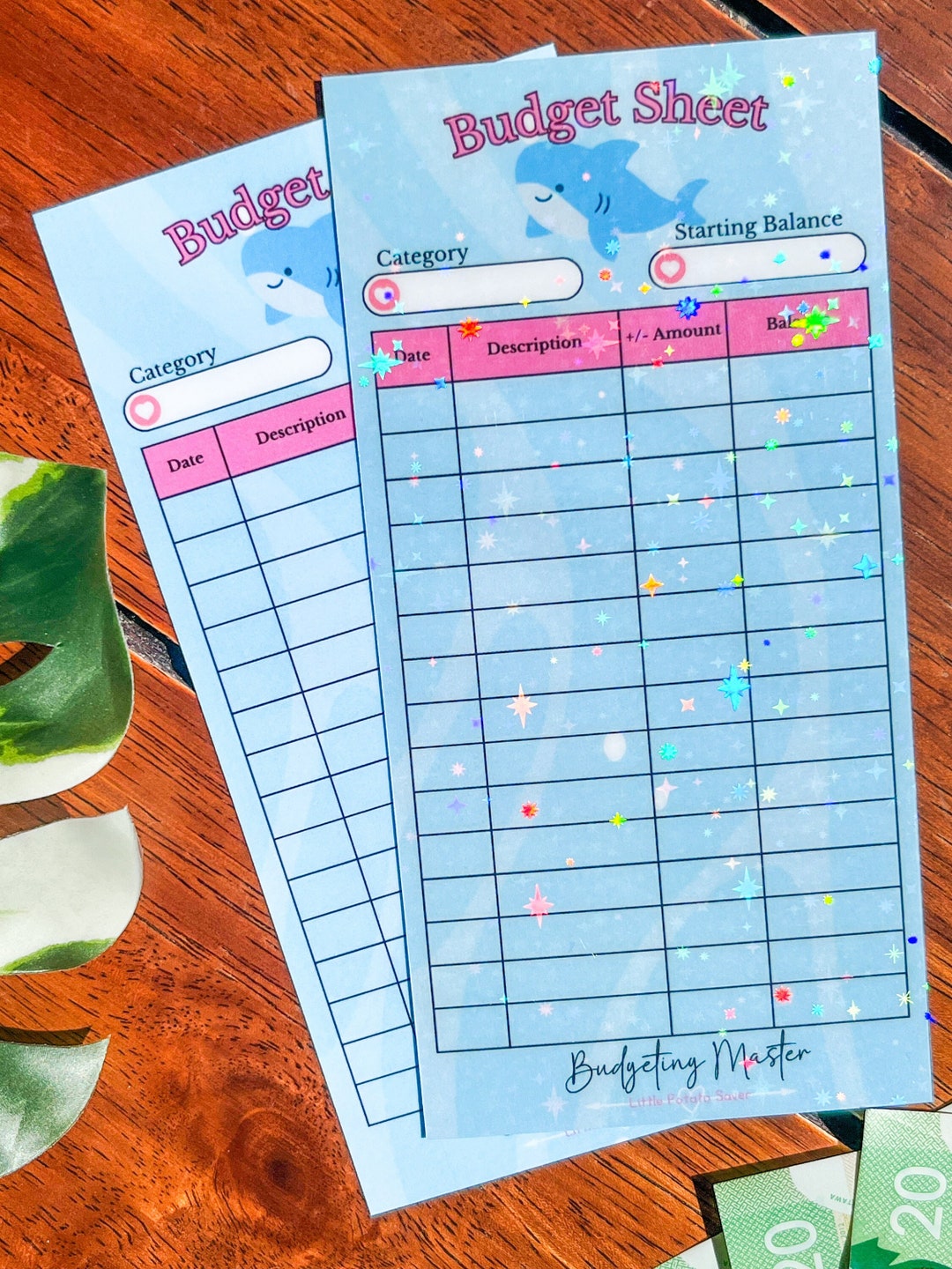 SHARK Budget Sheet - Cute Animals 2nd Edition | Money Tracker | A6 ...