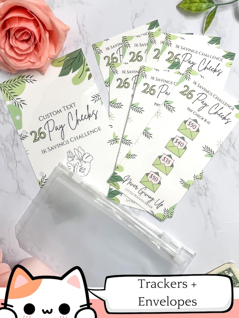 Lush Plants - 26 Week Pay Check Bi-weekly 1k 5k 10k Savings Challenge ...