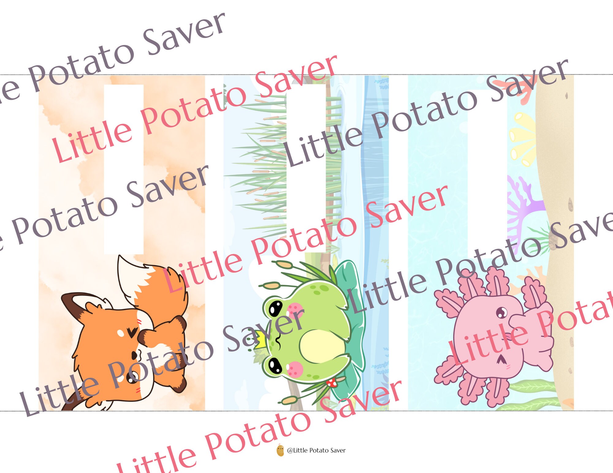 24 Blank Dashboard & Envelope - Cute Animals 1st Edition | A6 Cash ...
