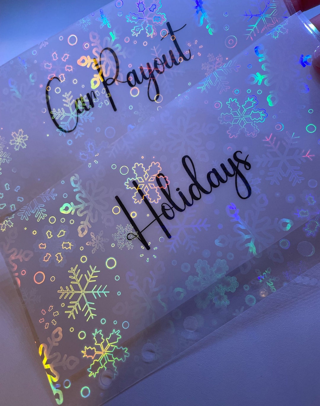 Snowflake Vellum Cash Envelope L Minimalistic A6 Cash Wallet Envelope ...