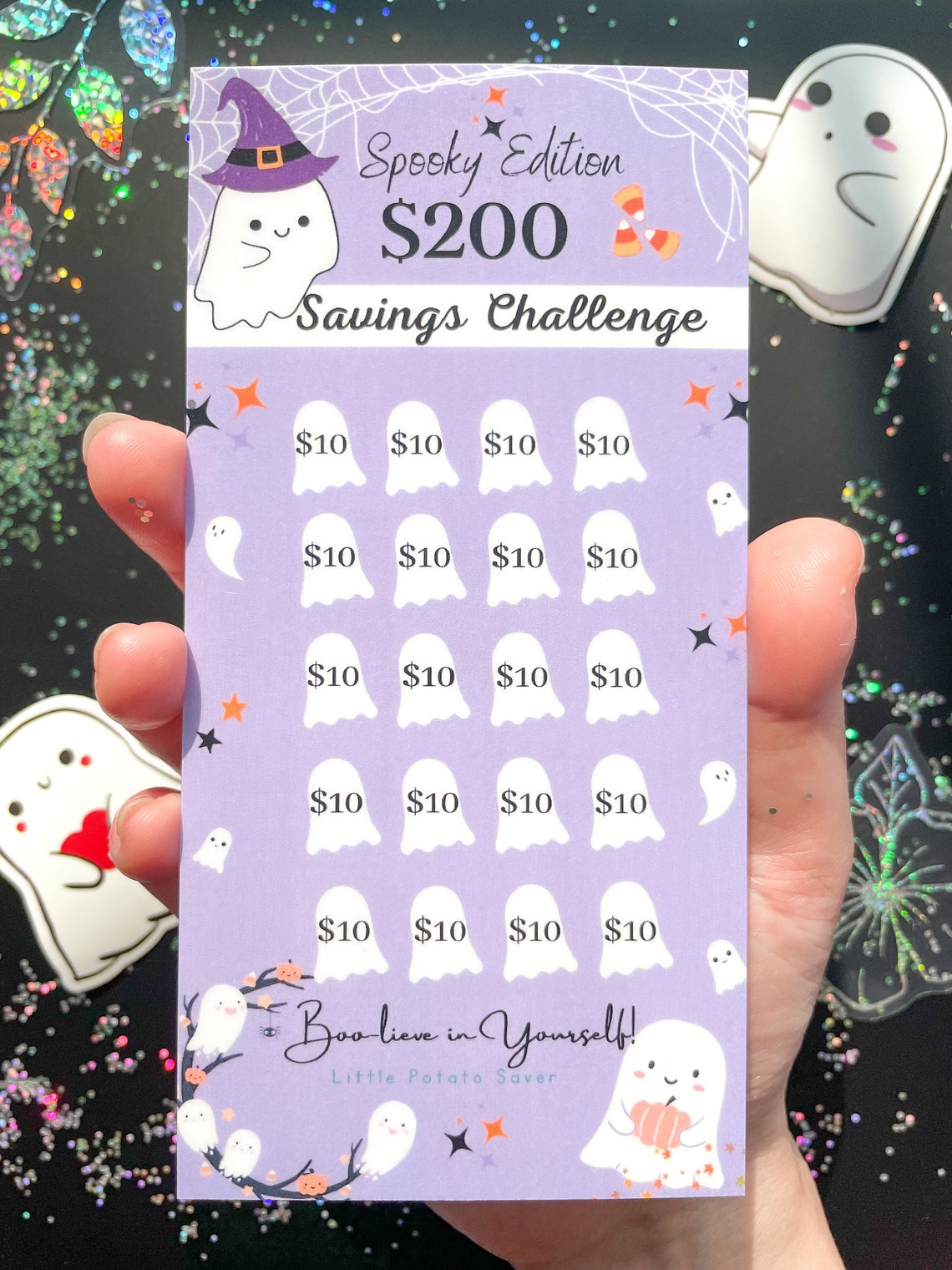 Spooky Edition Savings Challenge | Money Tracker | Laminated | for Cash ...
