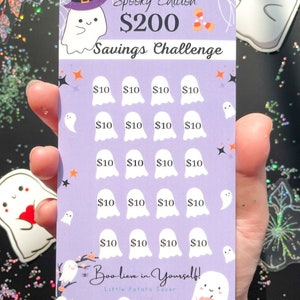 Spooky Edition Savings Challenge | Money Tracker | Laminated | for Cash ...