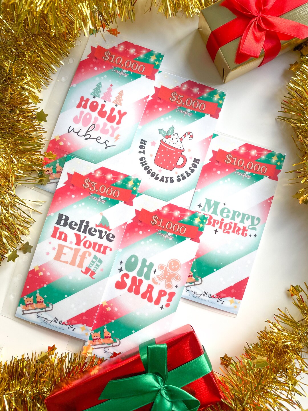 Holiday Cash Envelope Challenge 1k 2k 3k 5k 10k Savings Challenge A6 ...