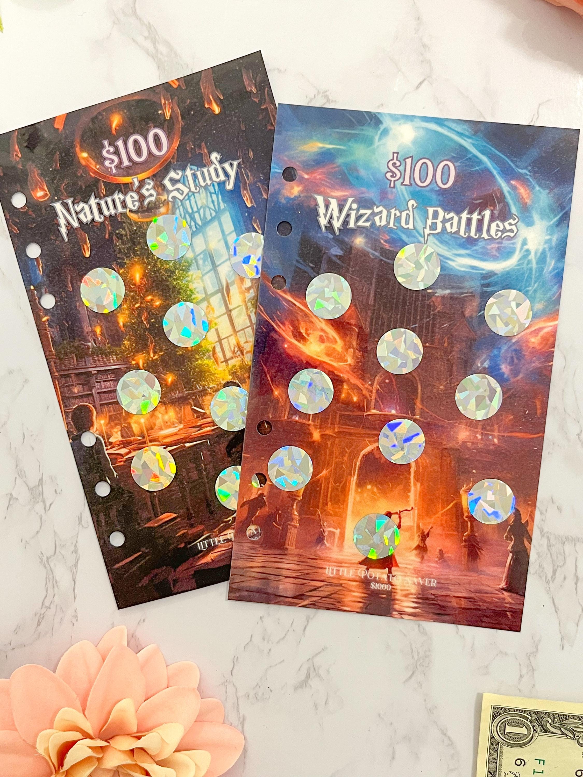 1k 2.5k 5k Wizard Magic School SCRATCH OFF Savings Challenge | for A6 ...