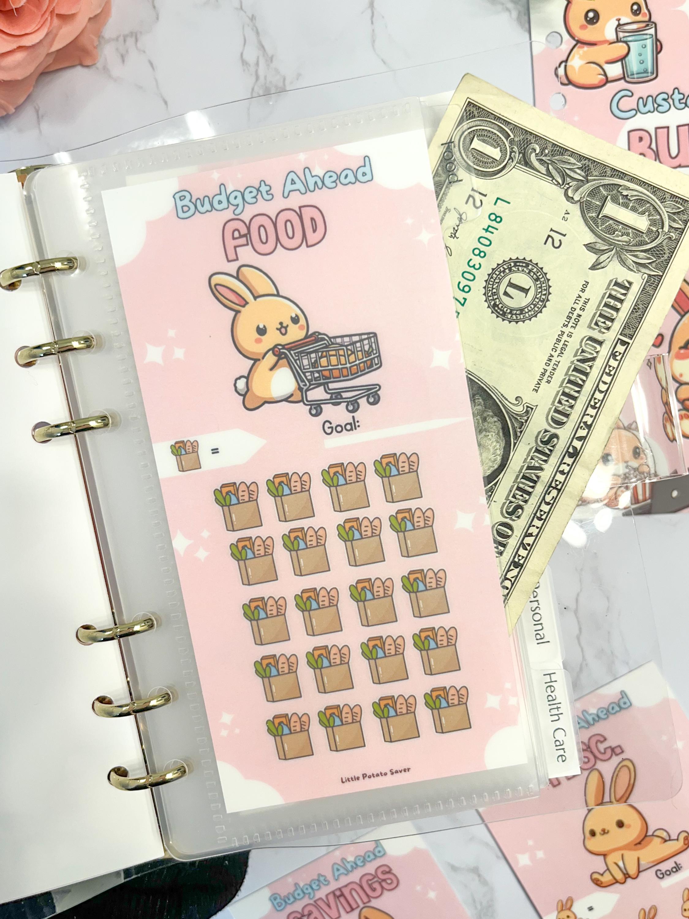 Bunny Budget Ahead Savings Challenges | 12 Essential Budget Categories ...