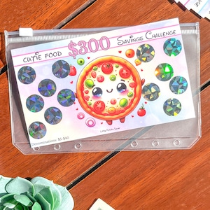 50-1000 Cutie Foods Savings Challenge Scratchers | Kawaii Cute Rainbow ...
