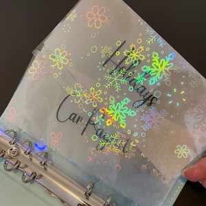 Snowflake Vellum Cash Envelope L Minimalistic | A6 Cash Wallet Envelope ...