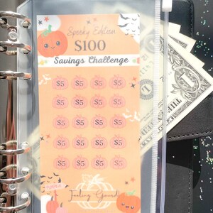 Spooky Edition Savings Challenge | Money Tracker | Laminated | for Cash ...