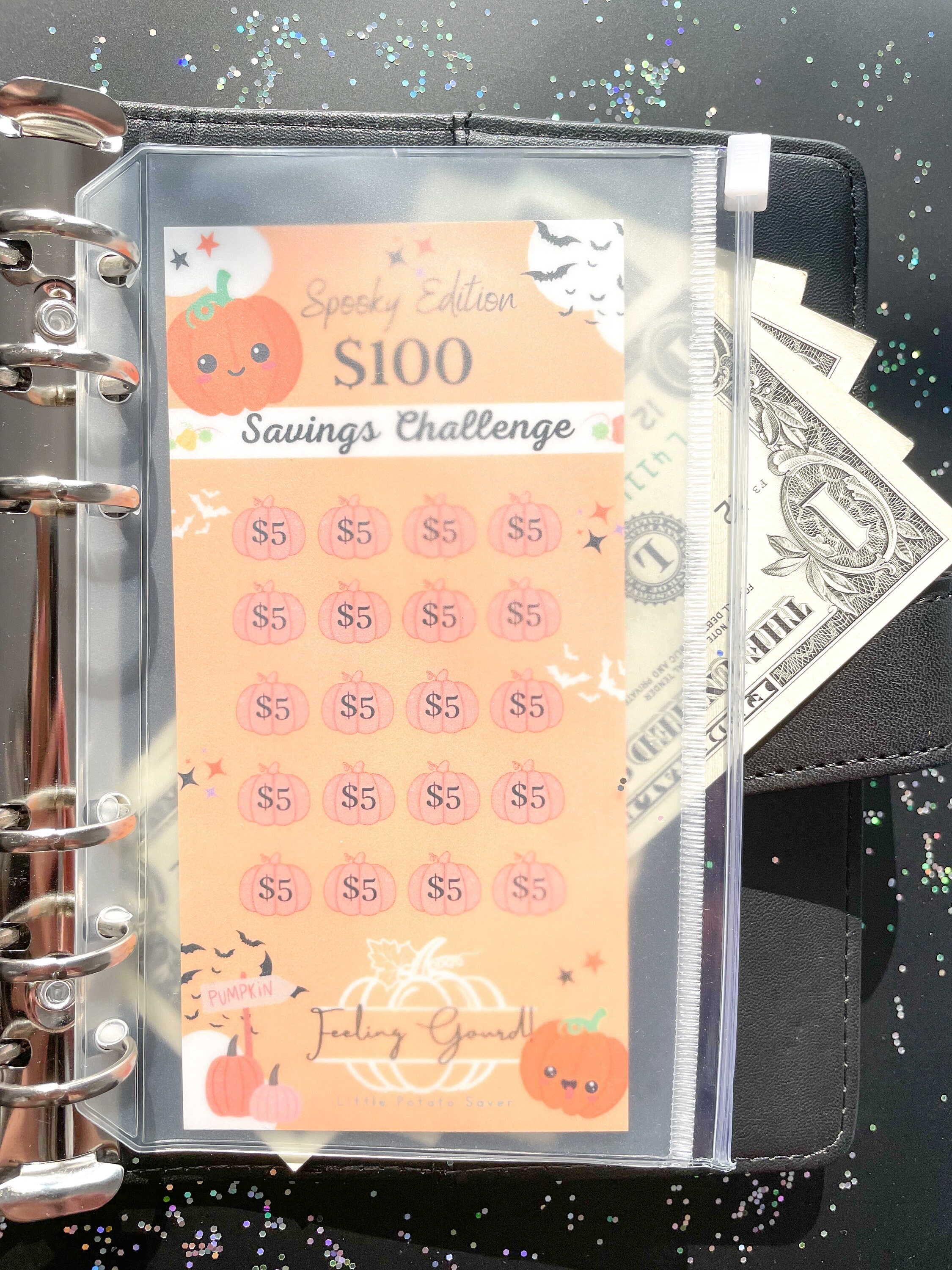 Spooky Edition Savings Challenge | Money Tracker | Laminated | for Cash ...
