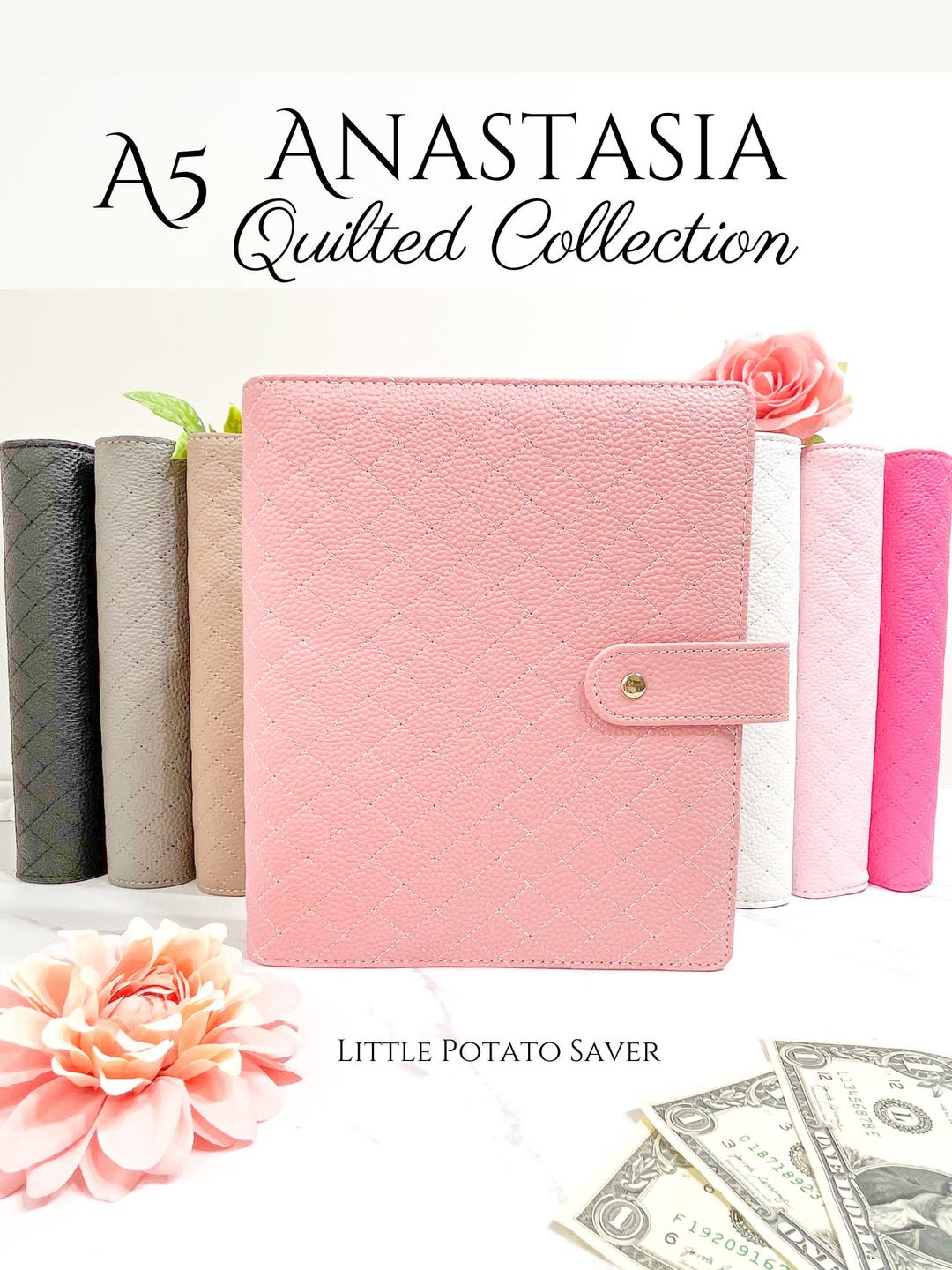 Anastasia - A5 Pebble Quilted Budget Binder | Savings Challenge Planner ...