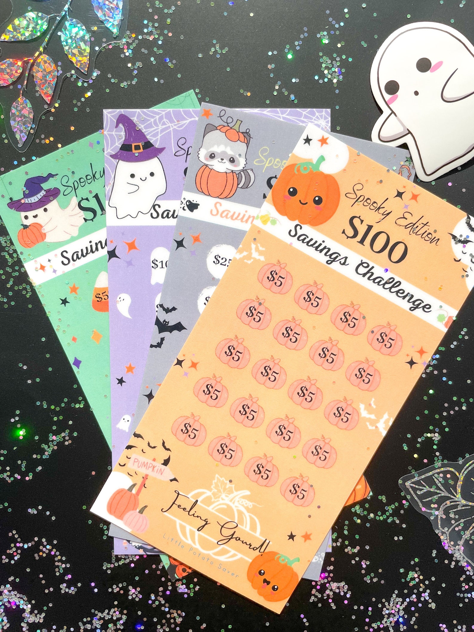 Spooky Edition Savings Challenge | Money Tracker | Laminated | for Cash ...